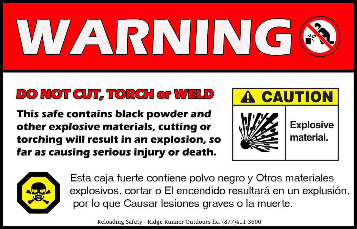 Gun Safe Sticker Magnet - Warning Do Not Cut or Weld – Old Glory Safe ...